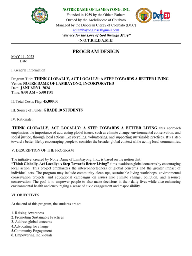 Group 3 Draft Idpt | PDF | Sustainability | Foods