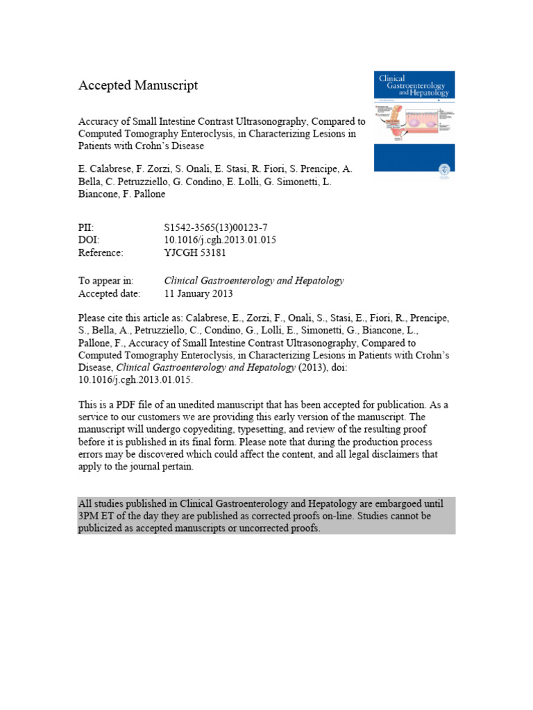 Accepted Manuscript: Clinical Gastroenterology and Hepatology | PDF ...