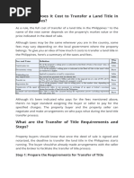 BURS Declaration Form For Transfer of Immovable Property TD01 | PDF ...