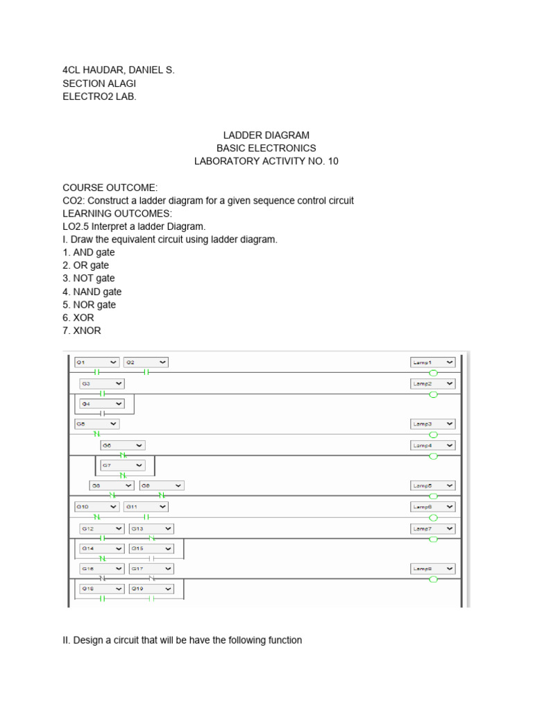 Ladder Diagram for NAND Gate Design | PDF | Logic Gate | Programmable ...