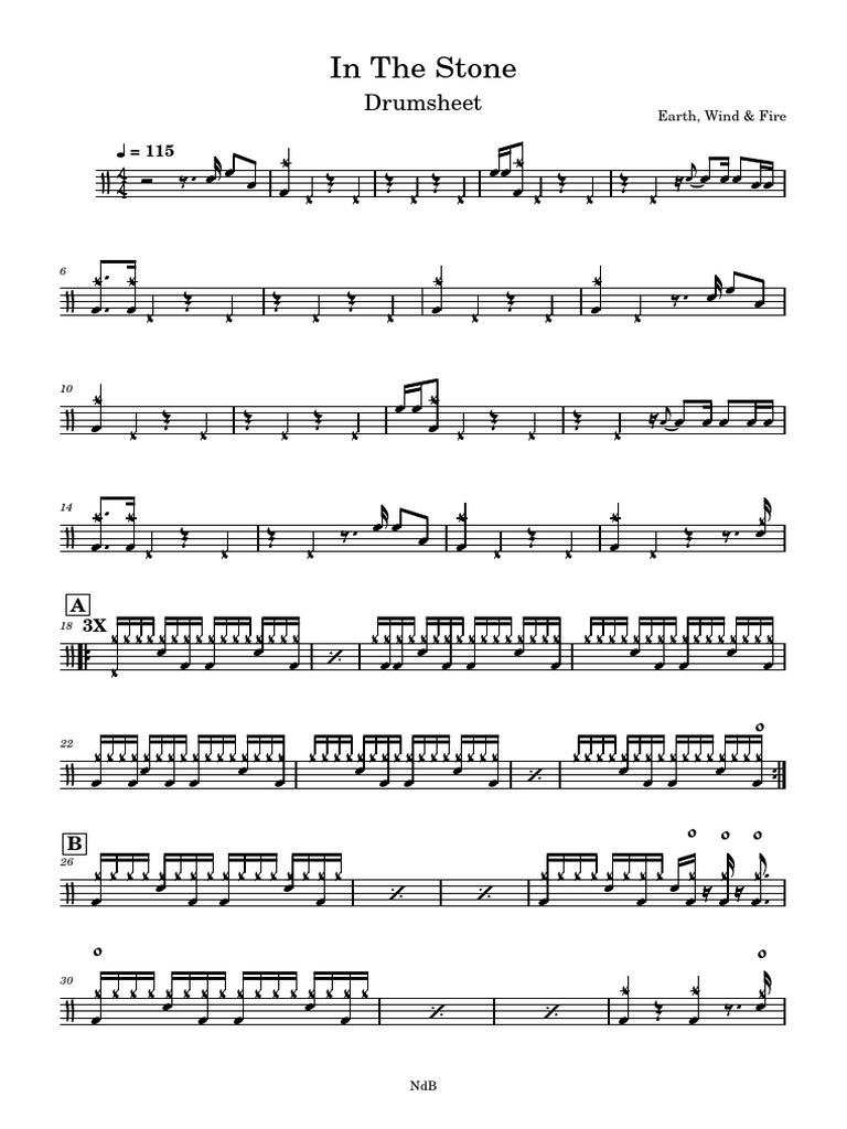 In - The - Stone Drumsheet | PDF