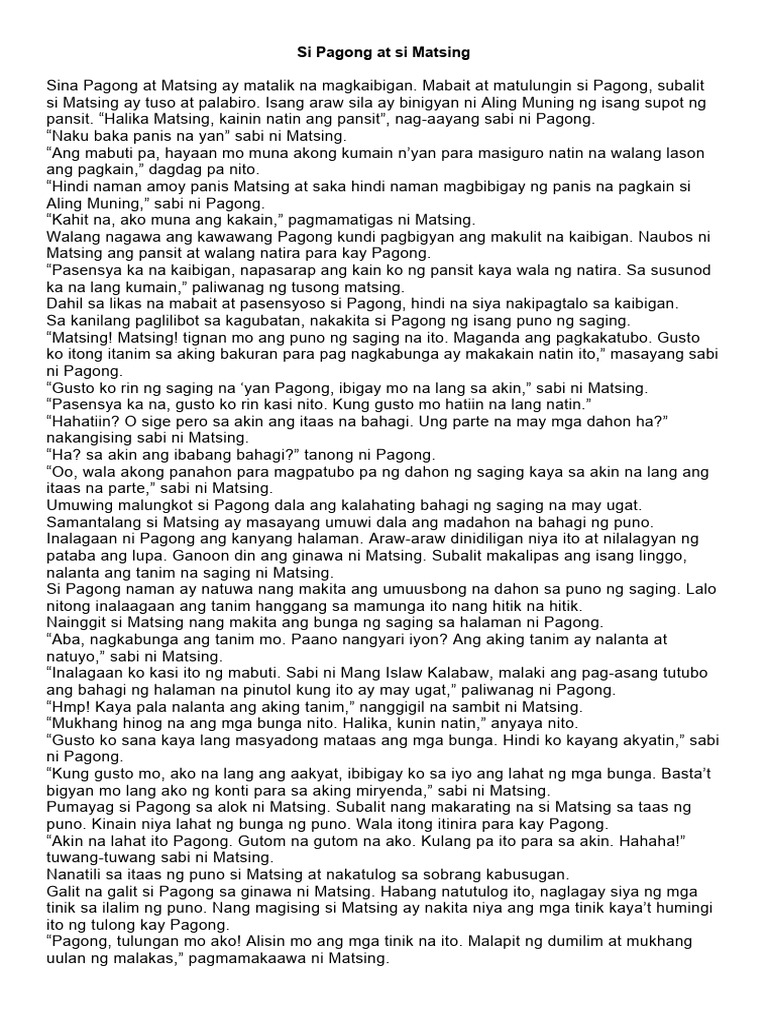 Filipino Story | PDF