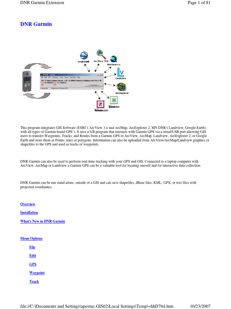 DNR Garmin | PDF | Computer File | Geographic Information System