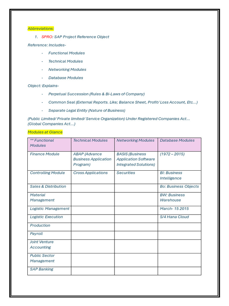 Sap Fico Notes | PDF | Business | Invoice