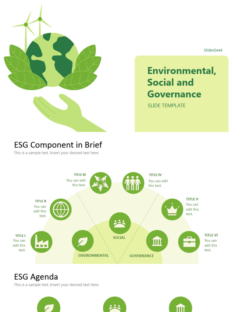 ESG Presentation Template | PDF | Environmental Science | Earth Sciences