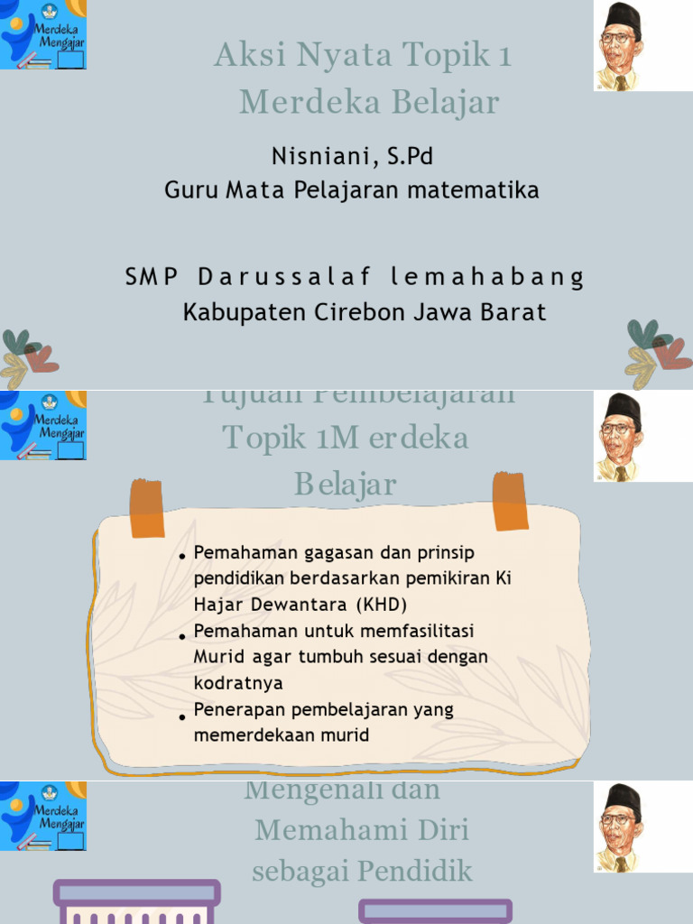 Aksi Nyata Topik 1 Merdeka Belajar Nis | PDF