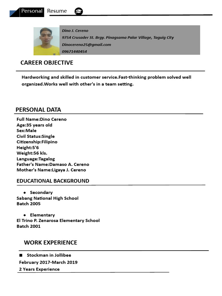 Resume 1 | PDF