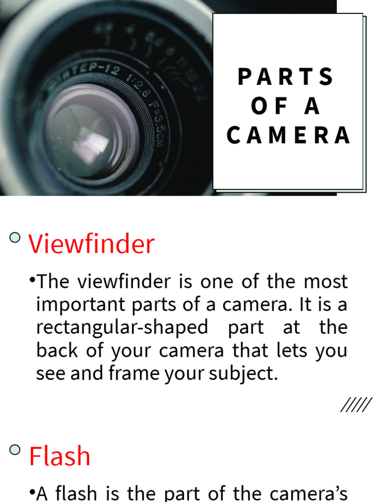 Parts of A Camera | PDF | Camera | Shutter (Photography)