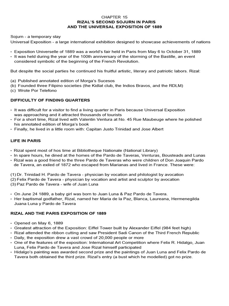 Life and Works of Rizal Chapter 15 | PDF | Philippines | Spanish Empire