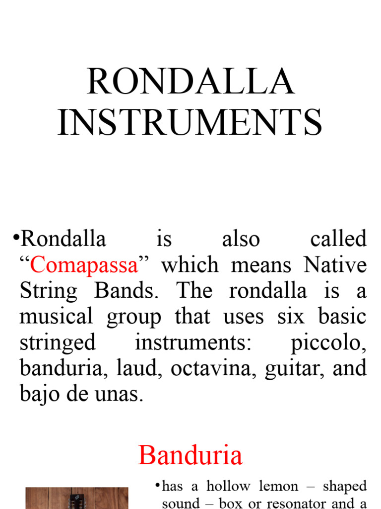 Rondalla Instruments Overview | PDF