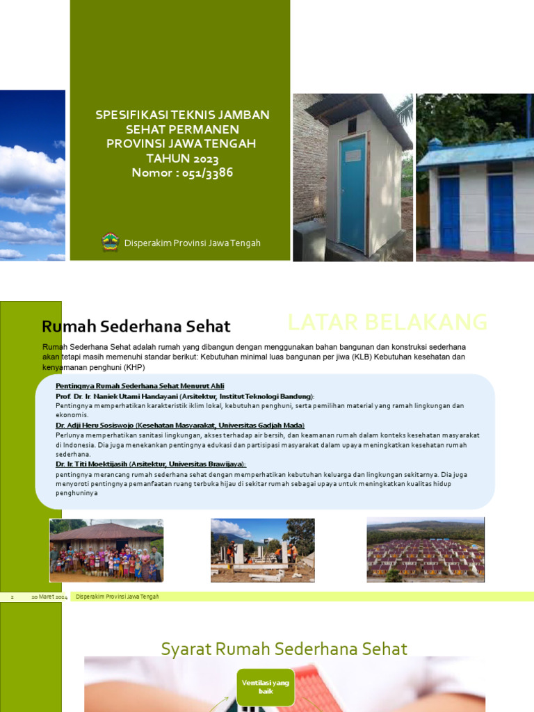 Spesifikasi Jamban Sehat Permanen 2023 | PDF