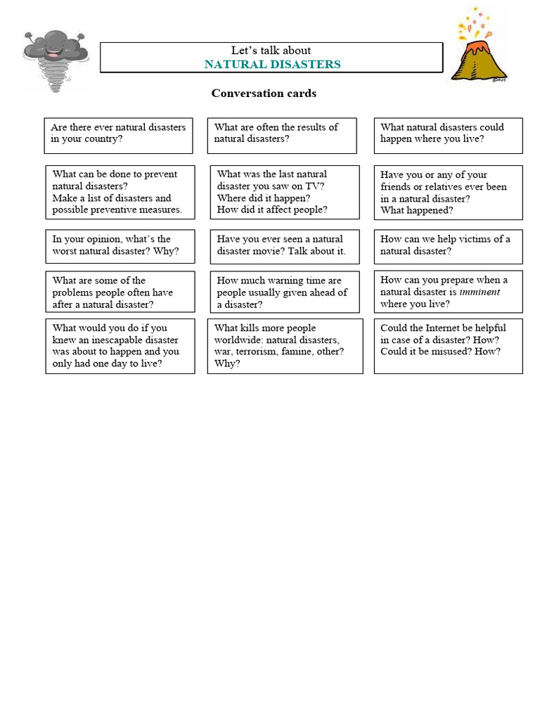 Natural Disaster Speaking | PDF
