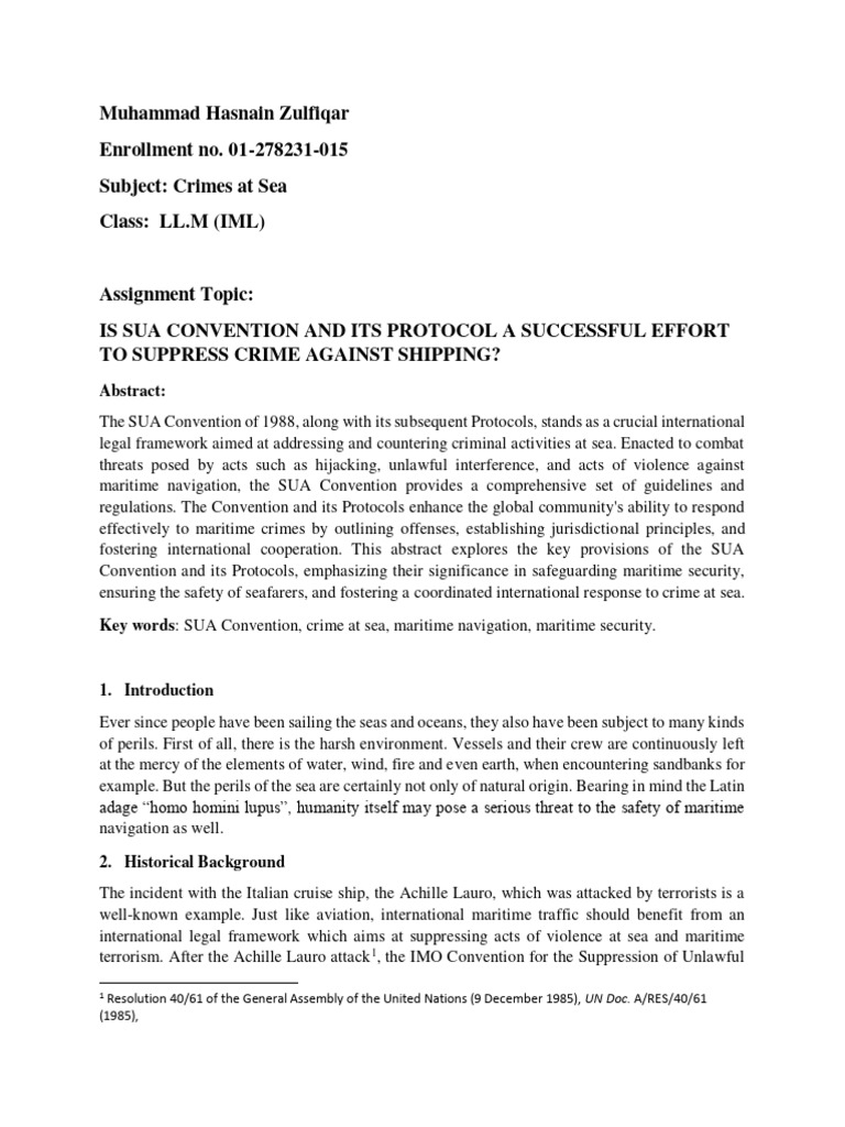 Hasnain Sua Convention Assignment | PDF | Computer Security | Security