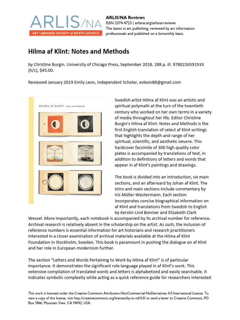 Hilma Af Klint Notes and Methods PDF | PDF
