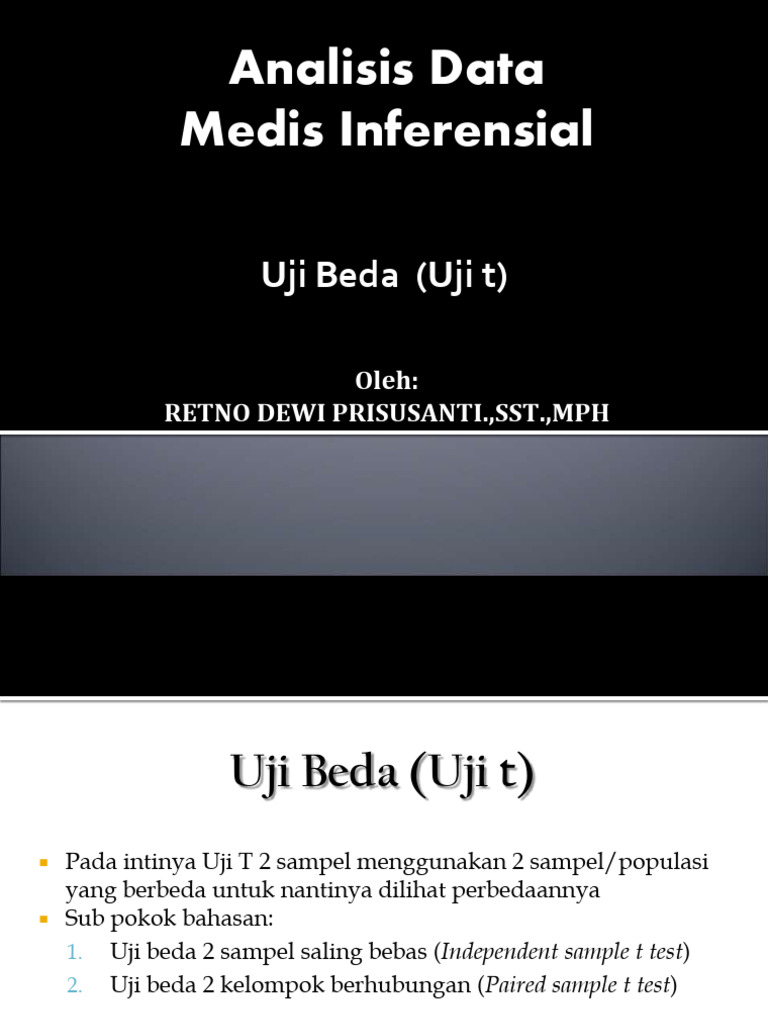 BIOSTATISTIK 7 Independent Sample T Test | PDF BIOSTATISTIK 7 Independent Sample T Test | PDF