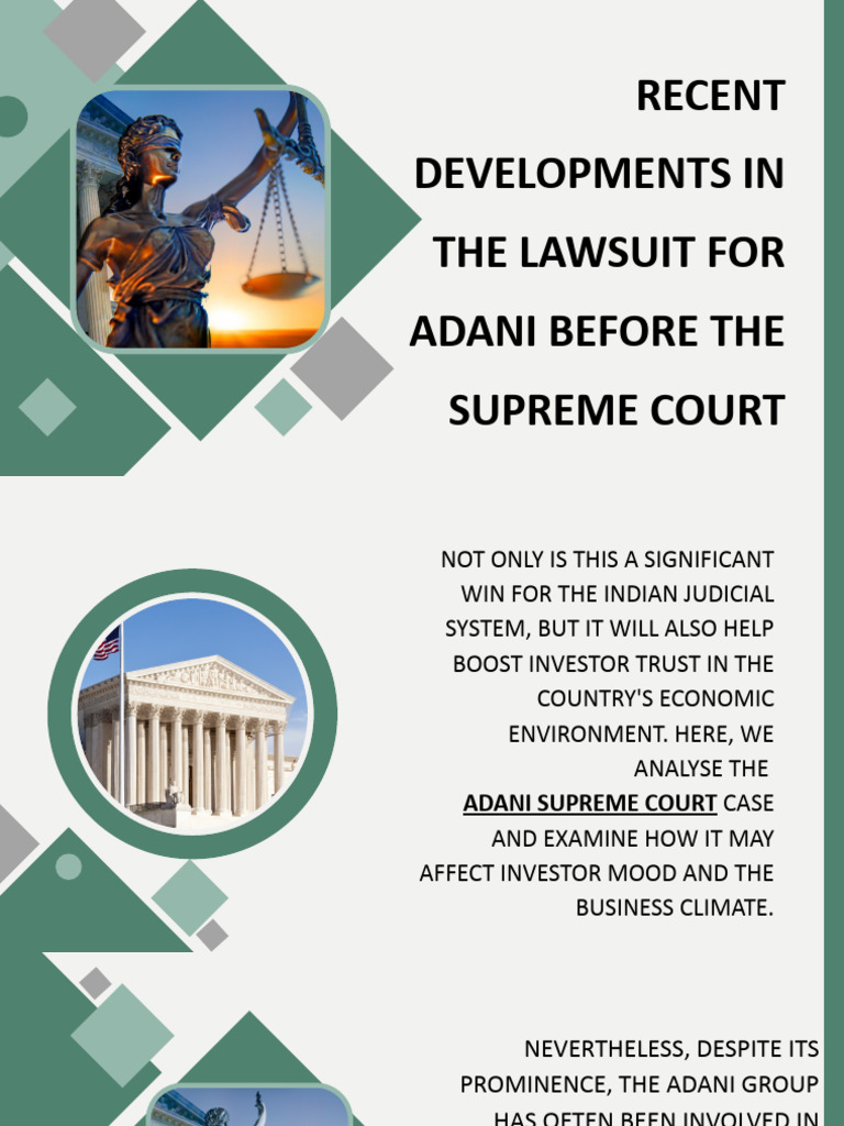 Recent Developments in The Lawsuit For Adani Before The Supreme Court | PDF