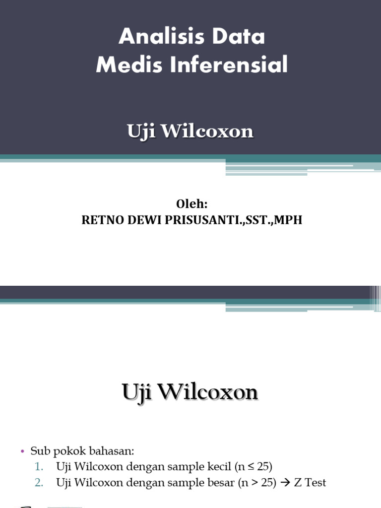 BIOSTATISTIK 11 Wilcoxon W Z | PDF