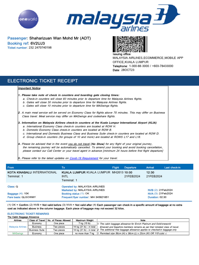 KK-KL 21 Feb 2024 | PDF | Aviation | Civil Aviation