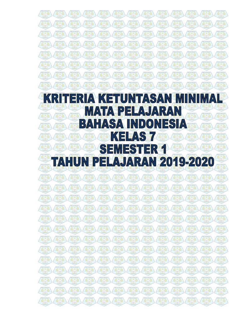 Pembatas KKM Kls 7 F4 | PDF