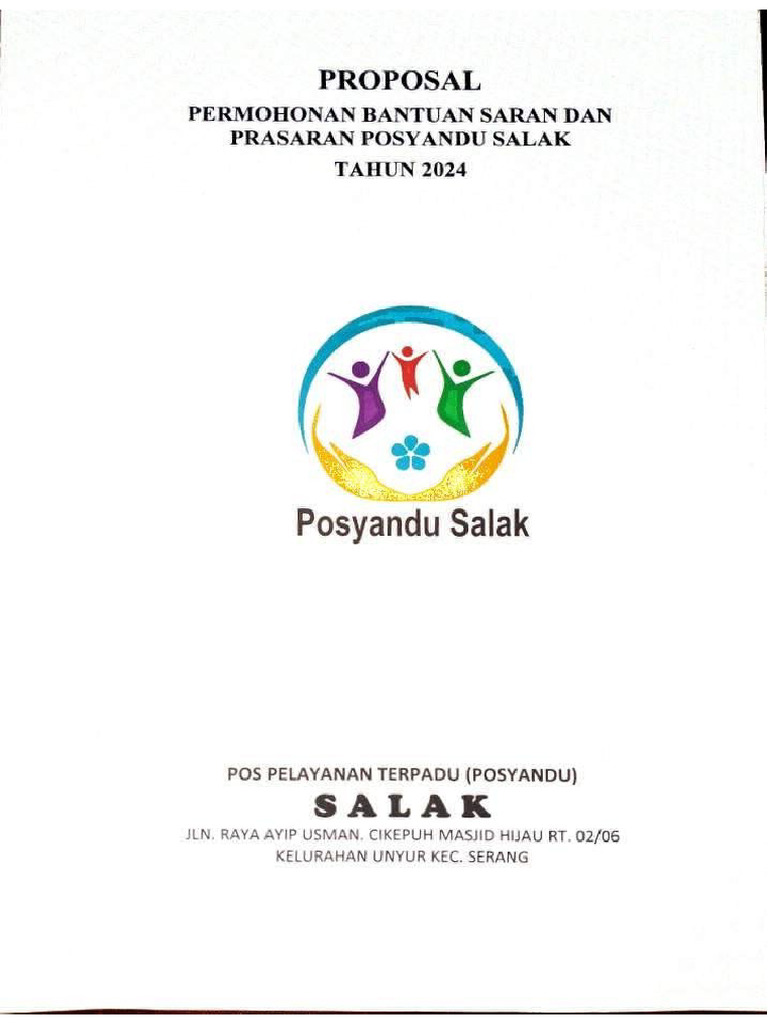 Proposal Posyandu Salak | PDF