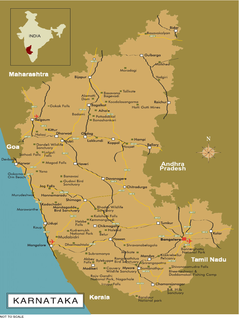 Karnataka Map | PDF