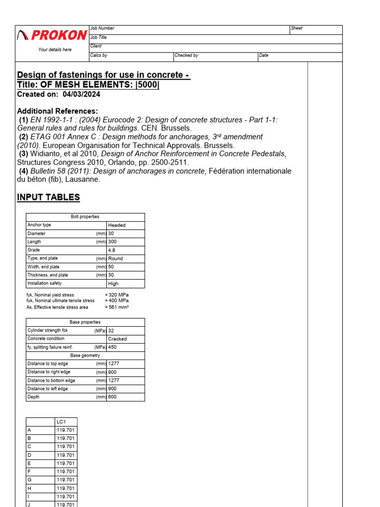 Prokon | PDF | Strength Of Materials | Structural Engineering