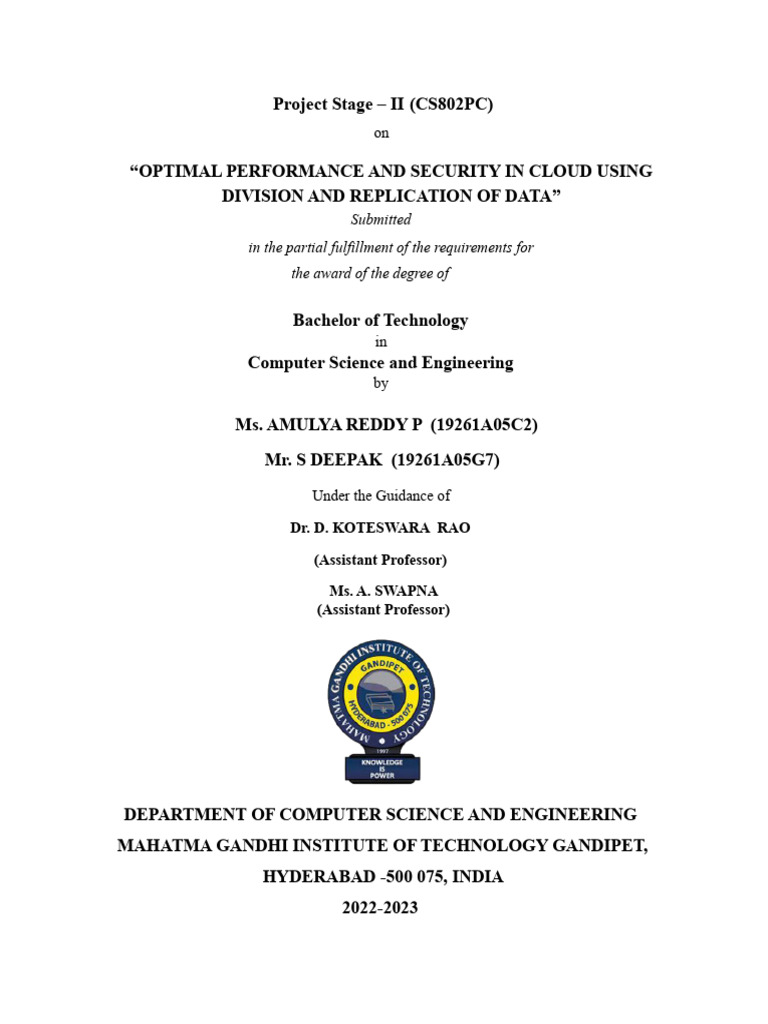 Submitted in The Partial Fulfillment of The Requirements For The Award ...