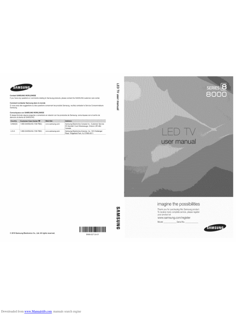 Un55c8000 User Manual | PDF
