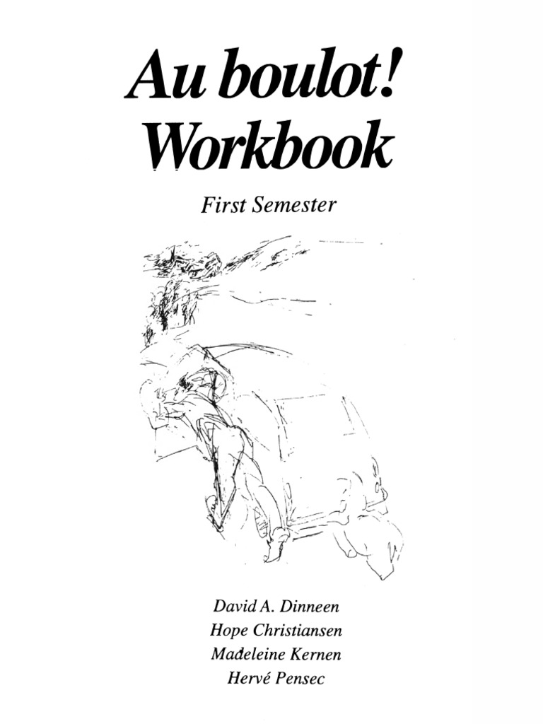 Au Boulot French Workbook | PDF | Grammatical Gender | Noun