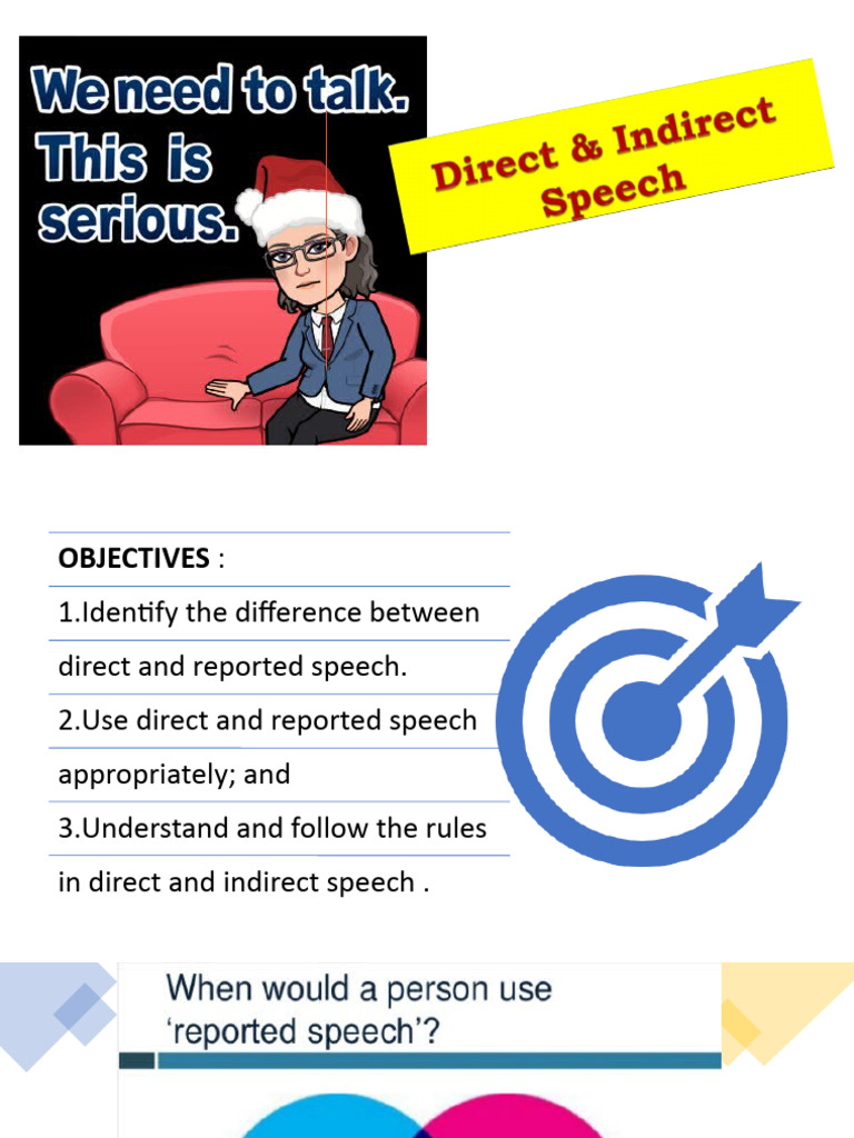 Direct vs. Reported Speech Guide | PDF