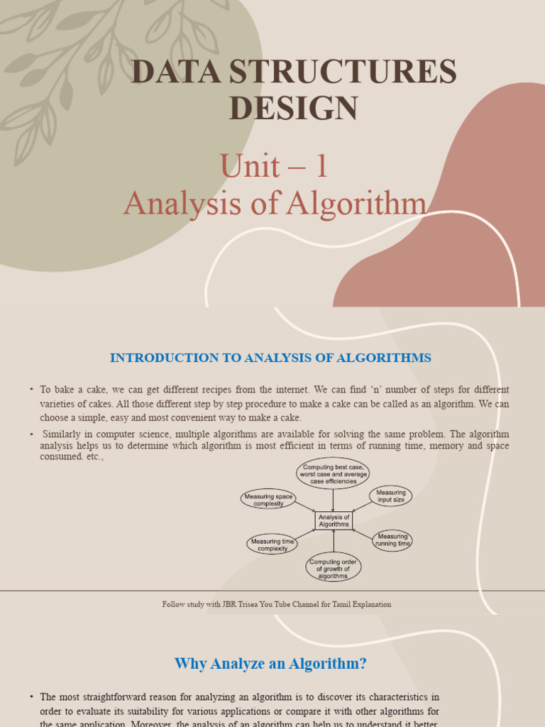 DSD Unit 1 Analysis of Algorithm | PDF | Time Complexity | Algorithms