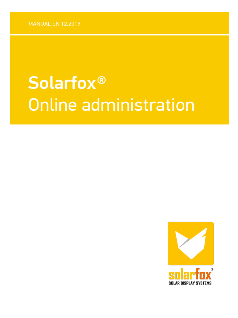 Manual EN Solarfox Online Management | PDF | Page Layout | Photovoltaic System