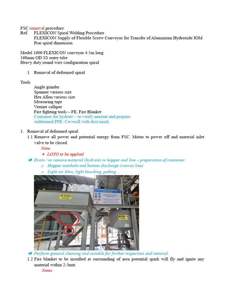 FSC Removal Procedure | PDF