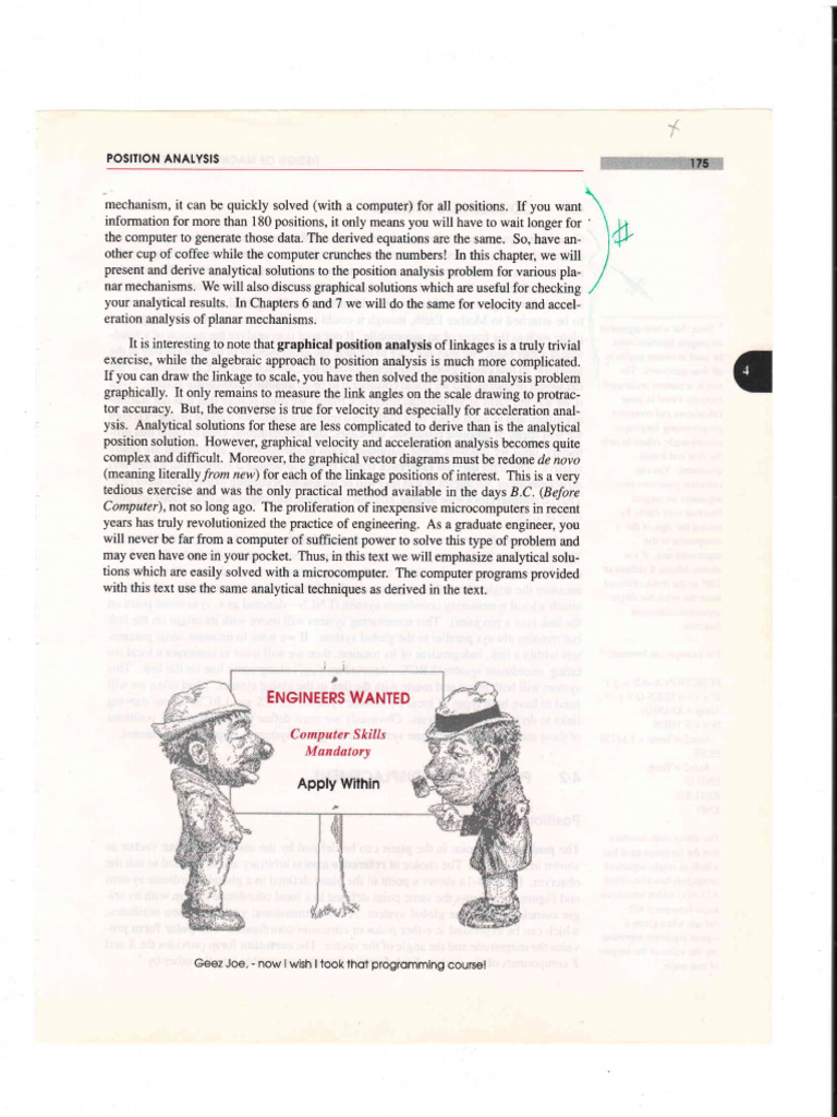 Vector Loop Equations For Position Analysis | PDF | Equations ...