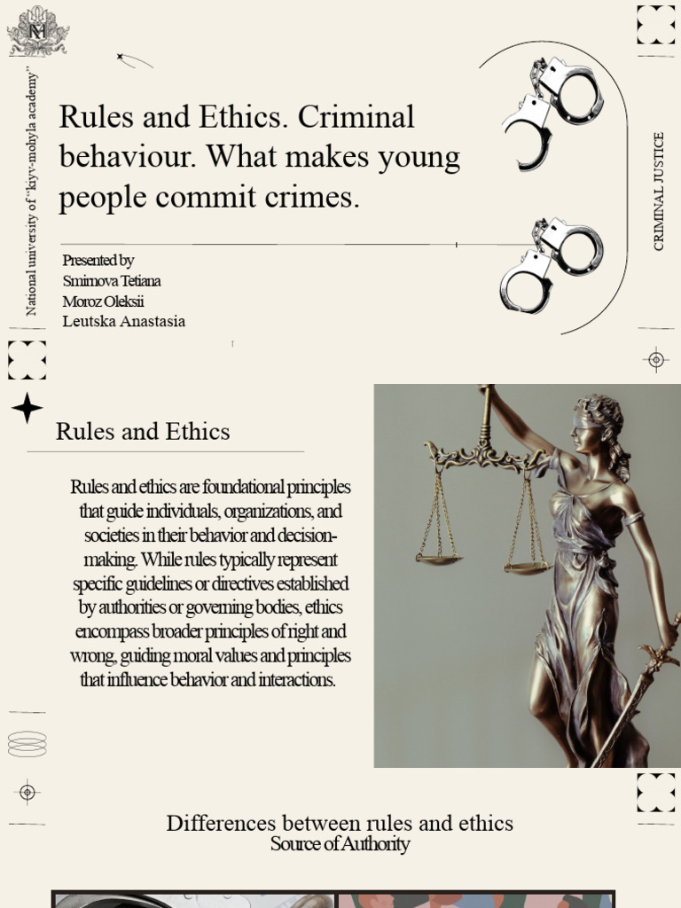 Rules and Ethics. Criminal Behaviour. What Makes Young People Commit Crimes. | Download Free PDF ...