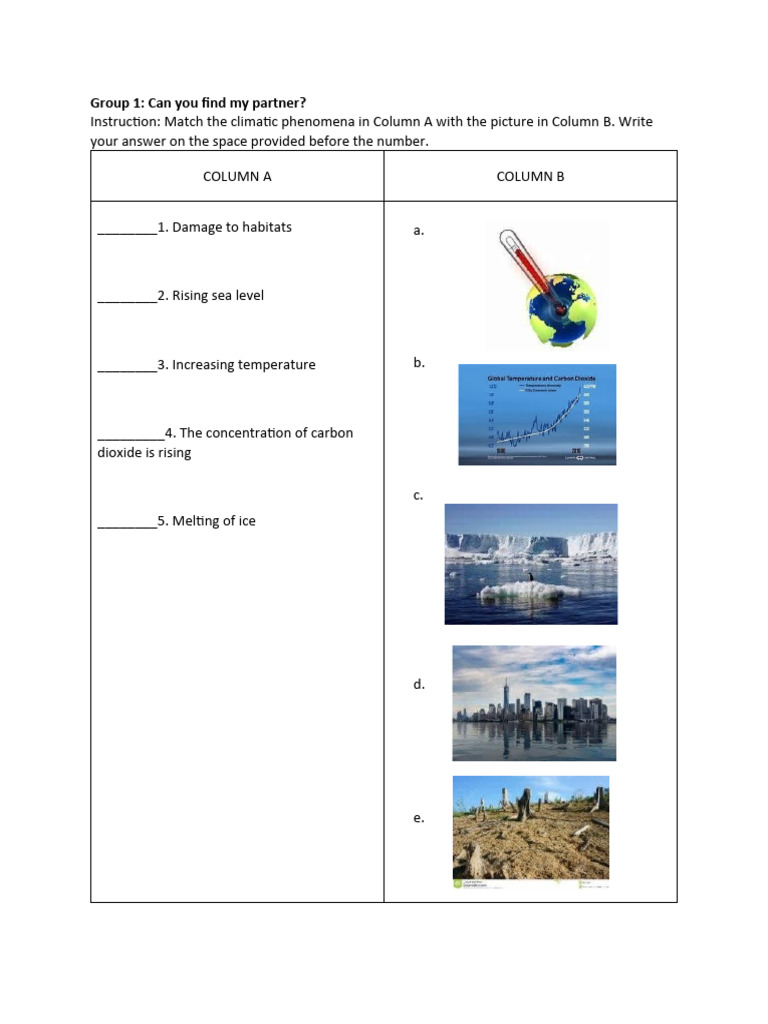 Group Activity Climate Phenomenon | PDF