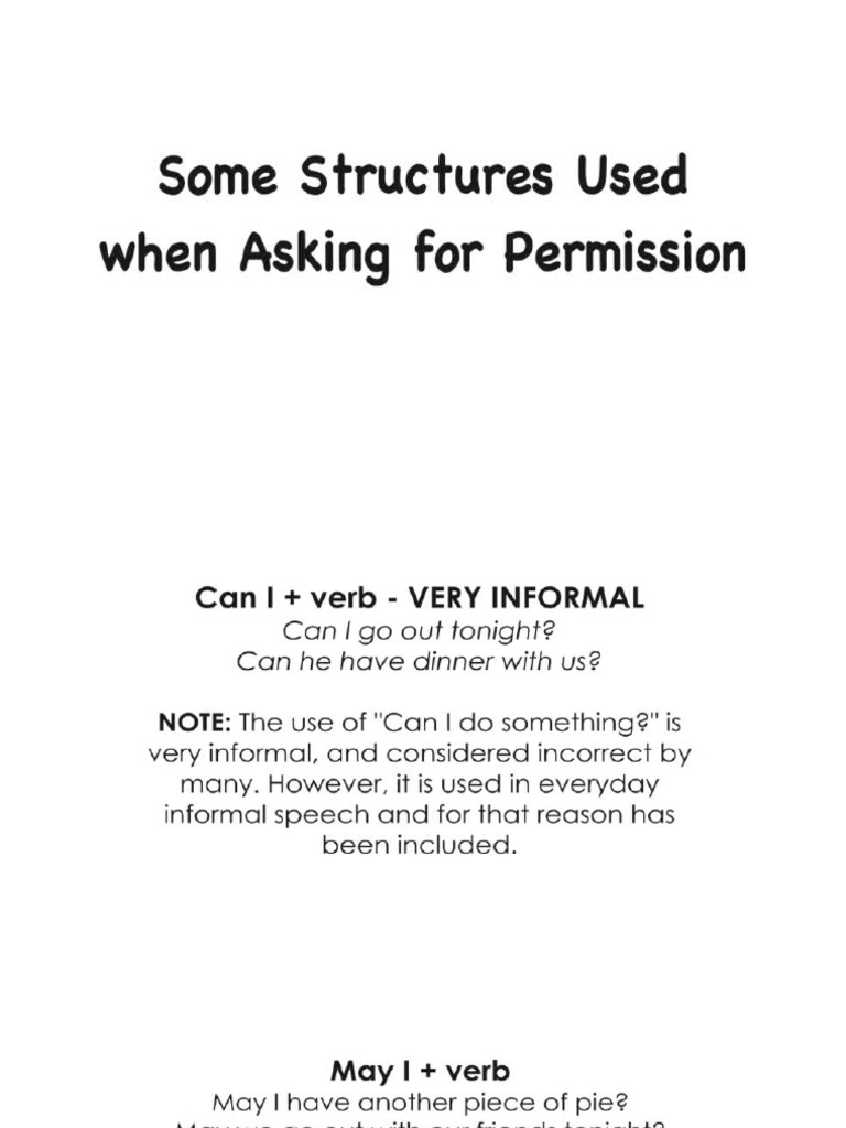 Asking Permission G6 | PDF