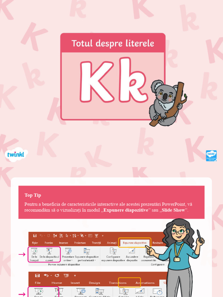DLC 605 Totul Despre Litera K Prezentare Powerpoint Ver 3 | PDF