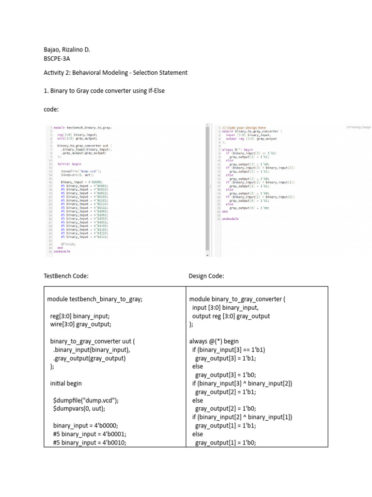 Activity 2 Behavioral Modeling Quidlat | PDF | Computer Programming | Computing