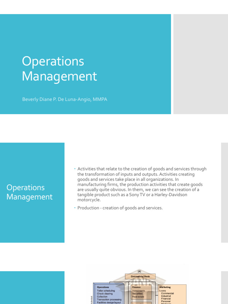 Operations Management | PDF | Operations Management | Supply Chain Management