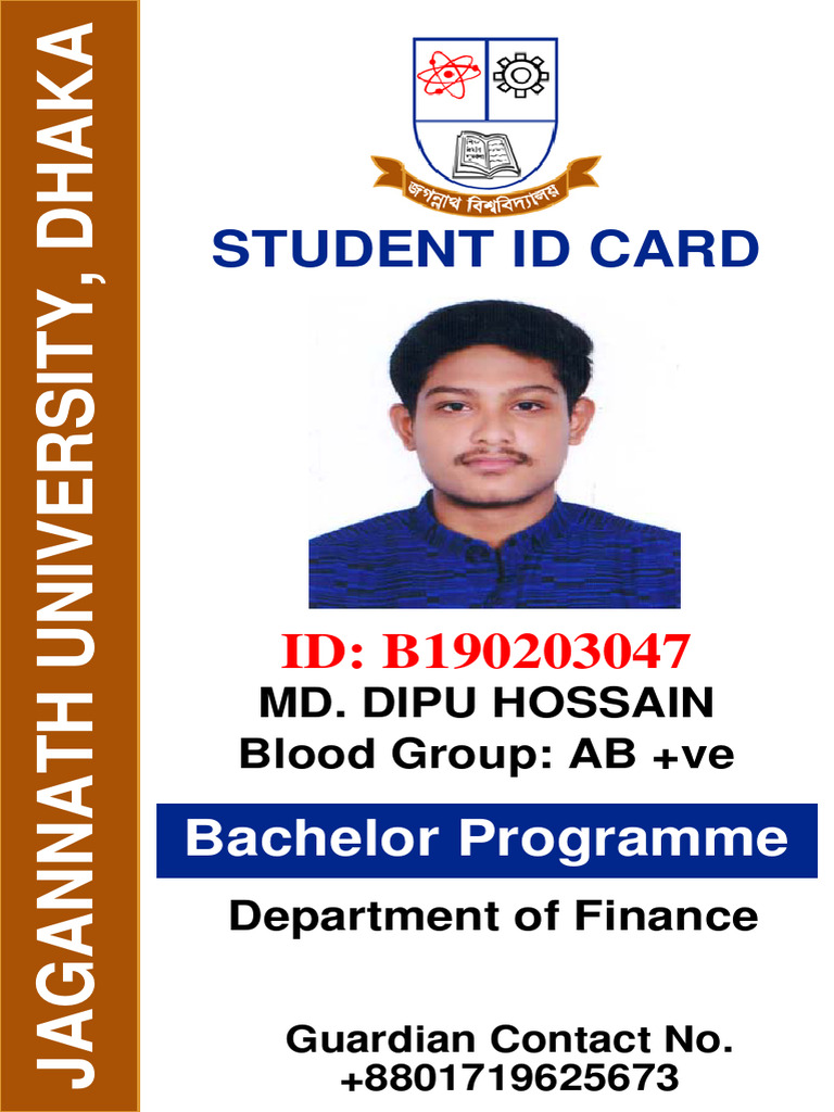 Student Id Card: Bachelor Programme | PDF