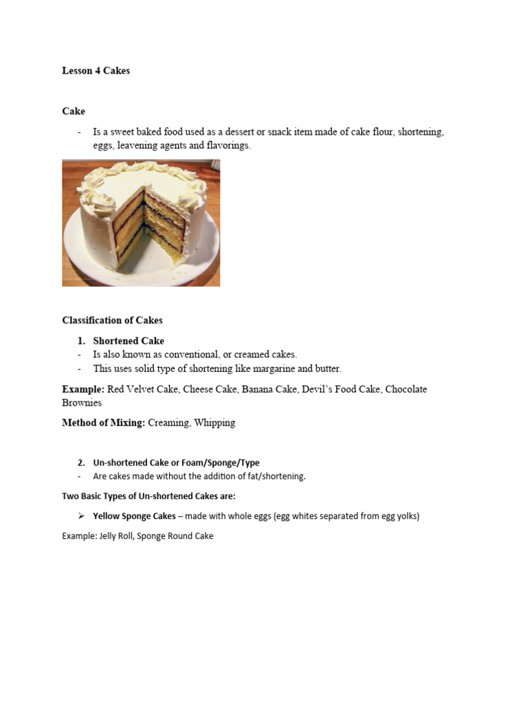 BPP 4th Quarter Week 4 | PDF | Cakes | Desserts