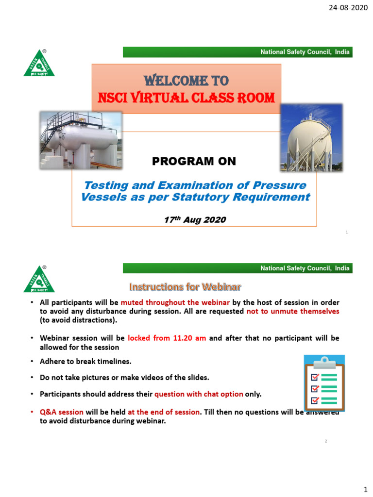 NSC PPT Pressure Vessels | Download Free PDF | Nondestructive Testing ...