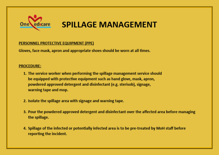 Spillage Management Poster | PDF