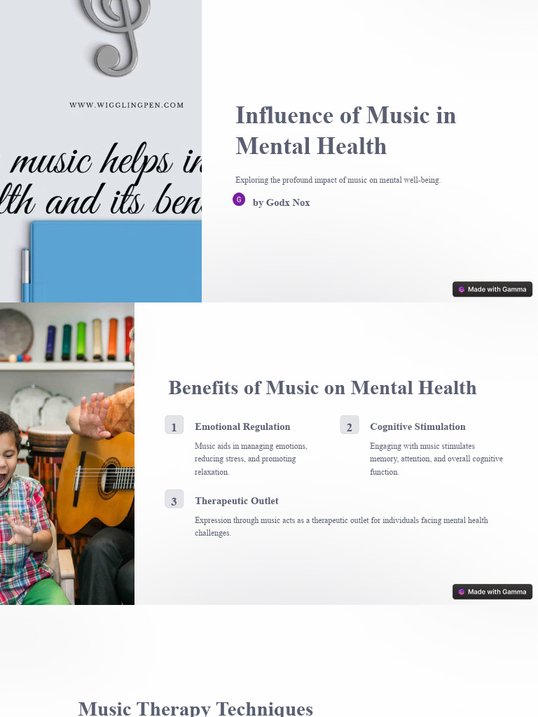 Influence of Music in Mental Health | PDF | Mental Health | Emotions