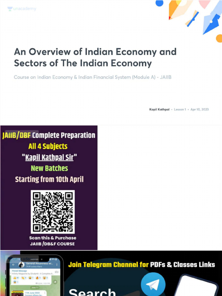 1 An - Overview - of - Indian - Economy - and - Sectors - of - The ...
