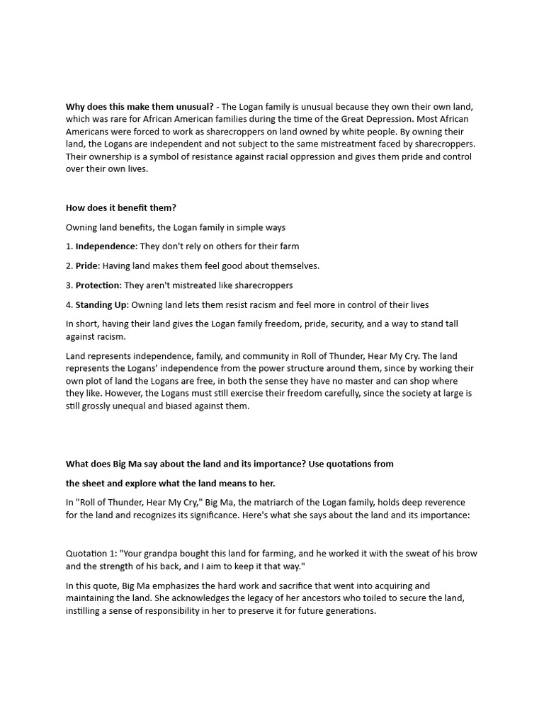 The Land Essay ROTHMC | PDF | Justice | Crime & Violence