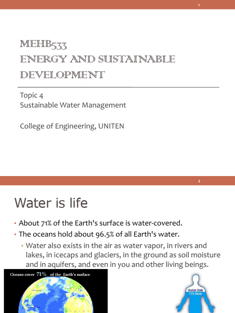 4 Sustainable Water Management | PDF | Groundwater | Water Cycle