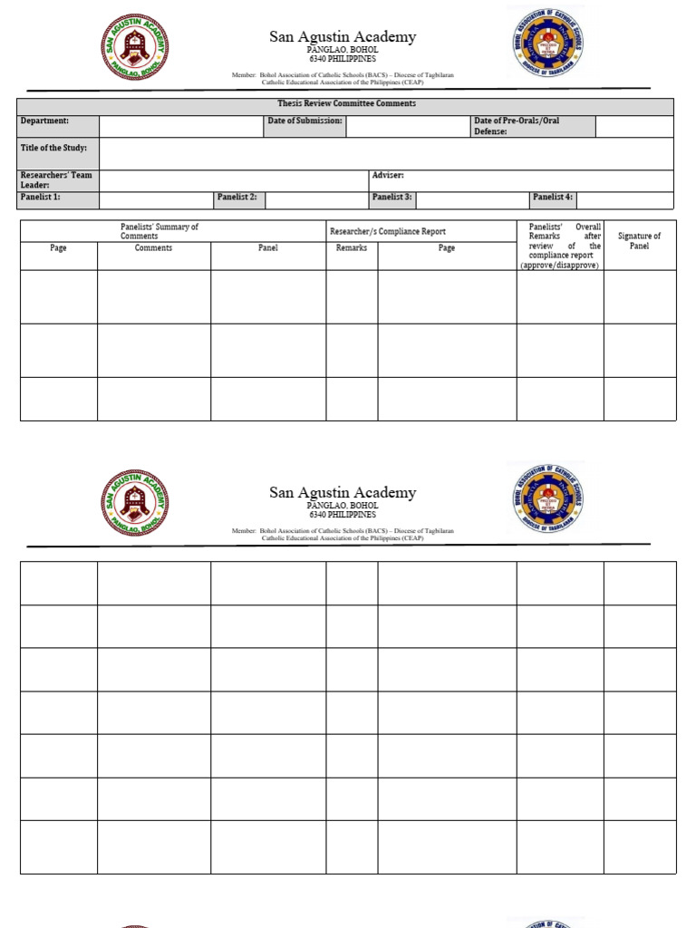Summary of Panels Comment | PDF
