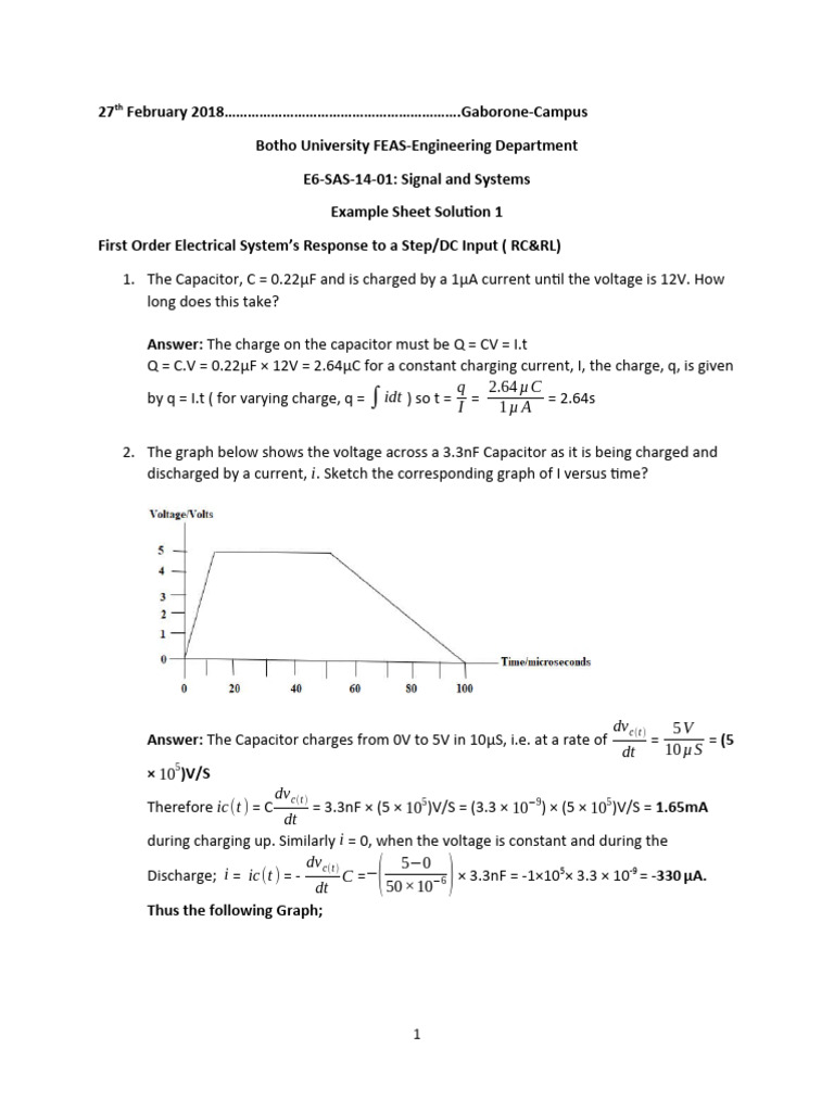 E6 SAS 14 Example Sheet 2 Solutions | PDF | Electrical Engineering | Quantity